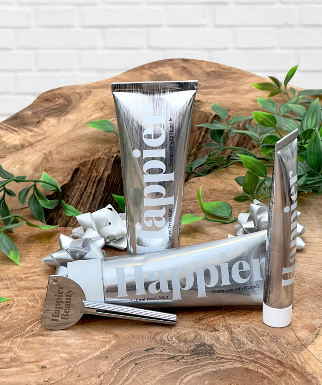 Happier Fresh Mint Toothpaste: Gift Set Bundle - Natural Oral Care – Happier Beauty